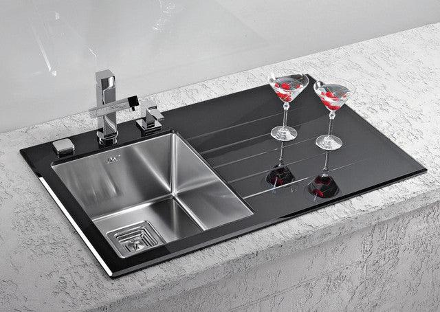 Alveus Crystalix 10 inset sink, glass/ stainless steel – Olif