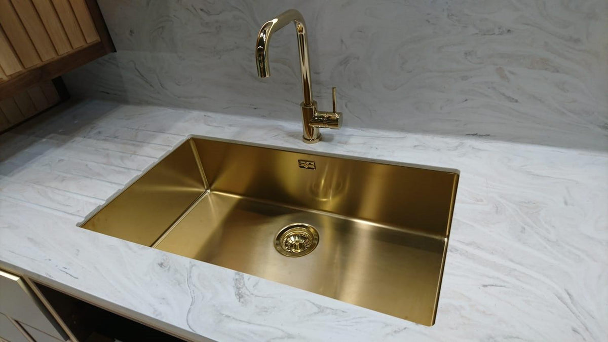 Gold / brass Kitchen mixer tap | Alveus Monarch Delfino Gold – Olif