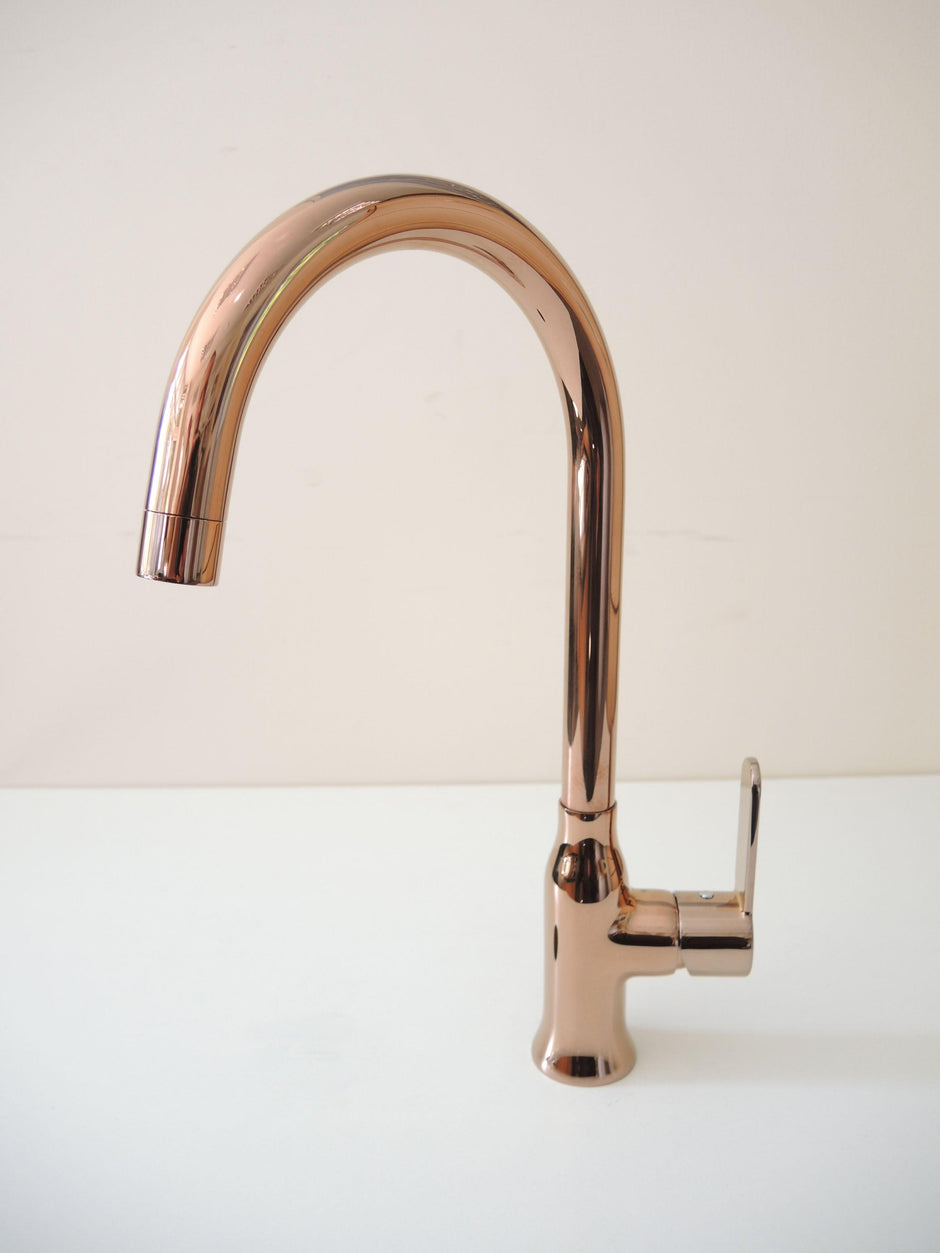 Copper kitchen mixer tap, WRAS certified - Alveus Monarch Leo Copper – Olif
