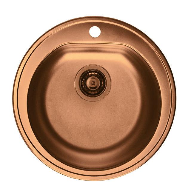 Copper Round Bowl kitchen sink, UK, inset - Alveus Monarch Form 30 ...