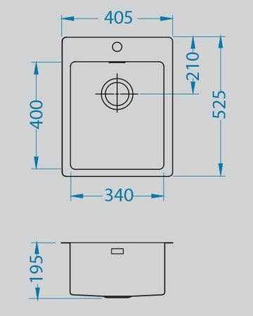 Slim edge single bowl kitchen sink, for sale | Alveus Pure 10 – Olif
