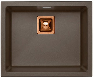 Granite Composite kitchen sink, copper/brass waste | Alveus Quadrix 50 ...