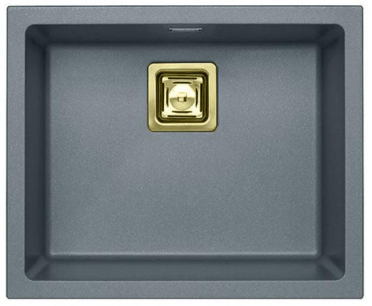 Granite Composite kitchen sink, copper/brass waste | Alveus Quadrix 50 ...