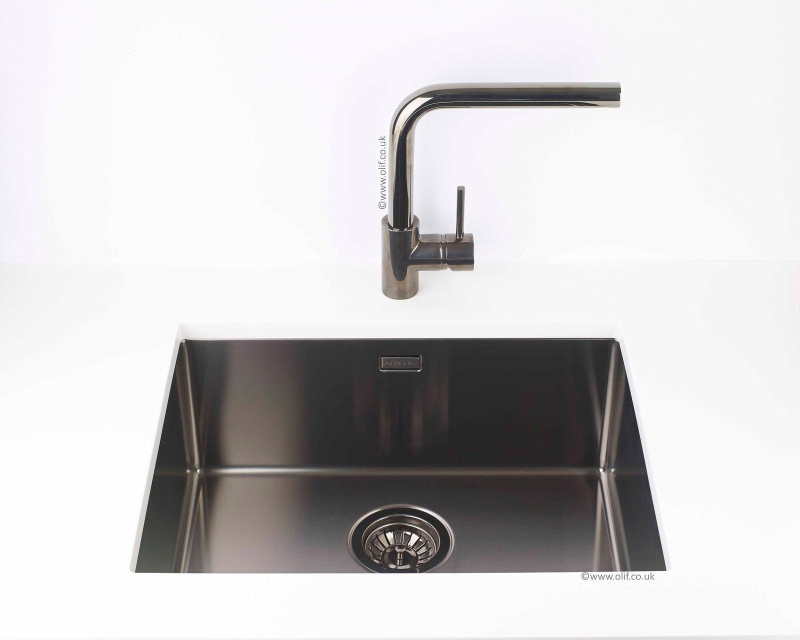 Anthracite Black Chrome Kitchen mixer tap | Alveus Monarch Toro ...