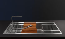 Extra large kitchen sink, 1m wide workstation | Artinox Layer 104 BRL Olif