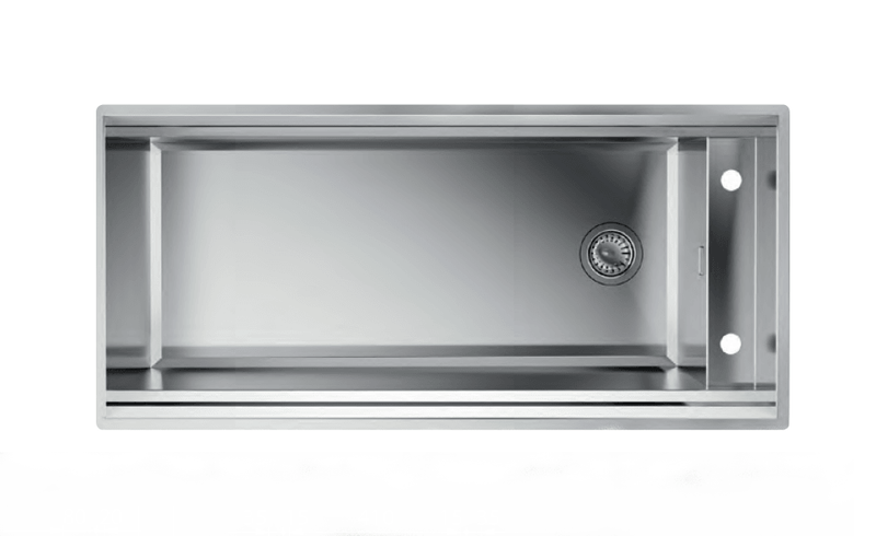 Extra large kitchen sink, 1m wide workstation | Artinox Layer 104 BRL Olif