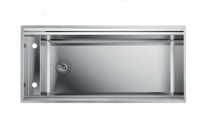 Extra large kitchen sink, 1m wide workstation | Artinox Layer 104 BRL Olif