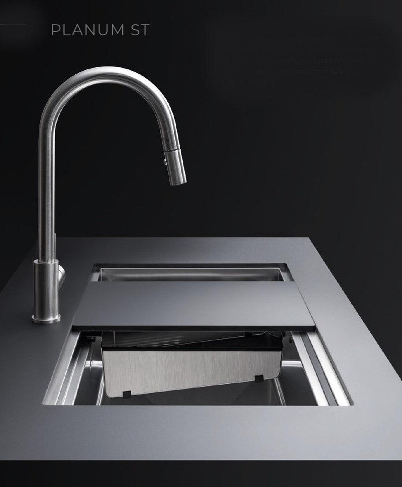 Undermount kitchen sink workstation | Artinox Planum ST 70 Olif