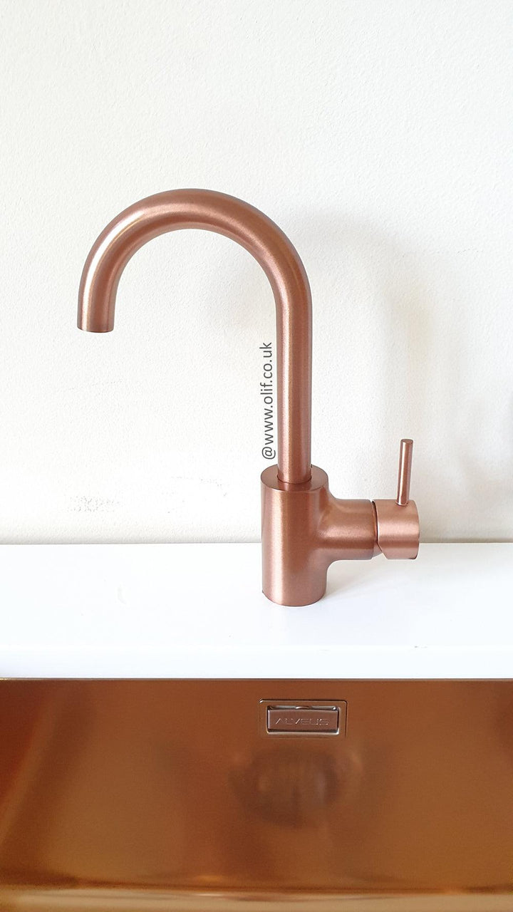 Brushed Copper kitchen mixer tap - Minimo Copper by Olif