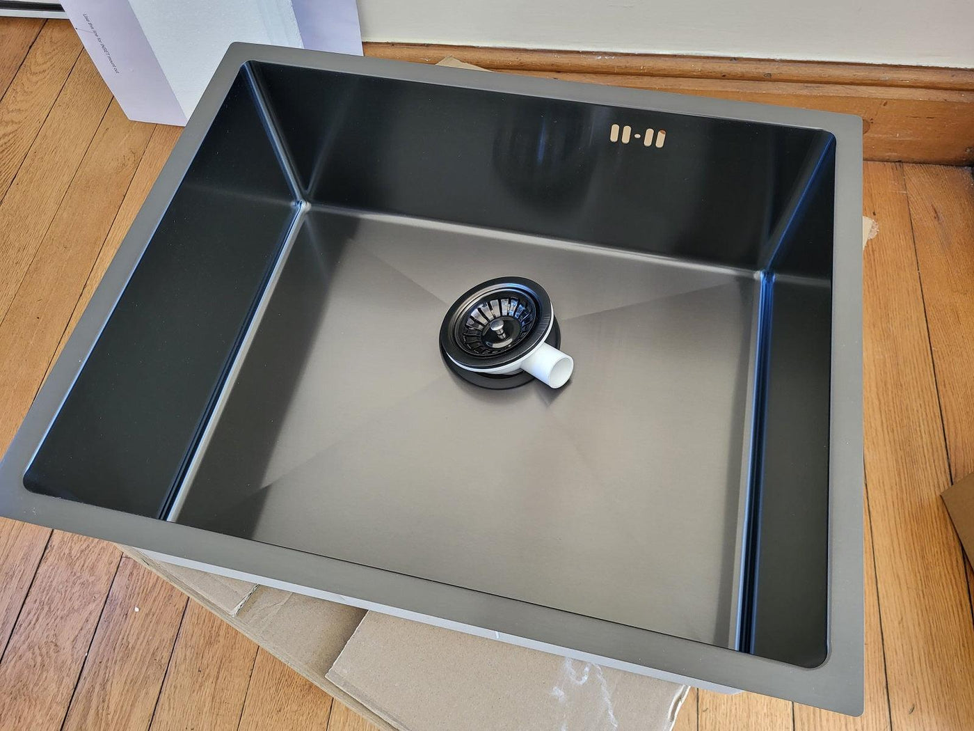 Gunmetal anthracite PVD kitchen sink 500 mm, UK | Quadron Anthony ...