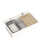 Kitchen sink workstation white granite, with accessories | Quadron Marc ...
