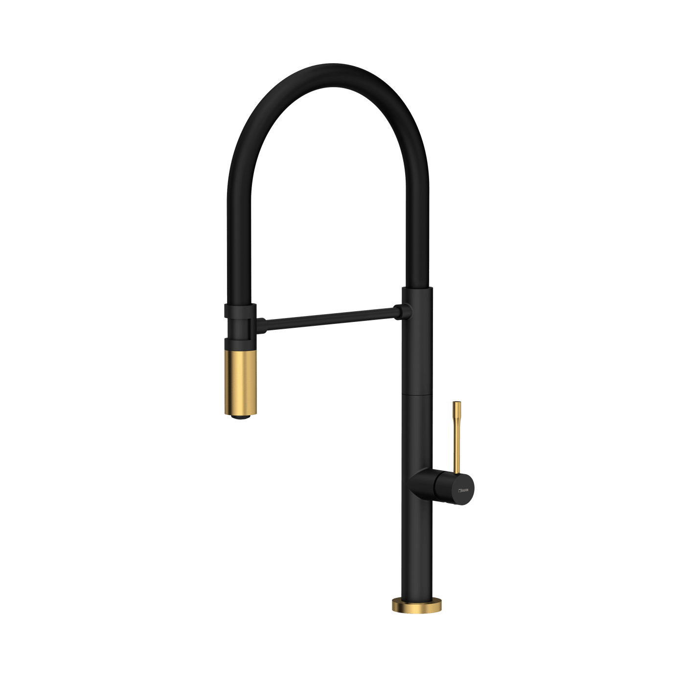 Flexible kitchen tap tall, UK | Quadron Margot Matte Black & Gold – Olif