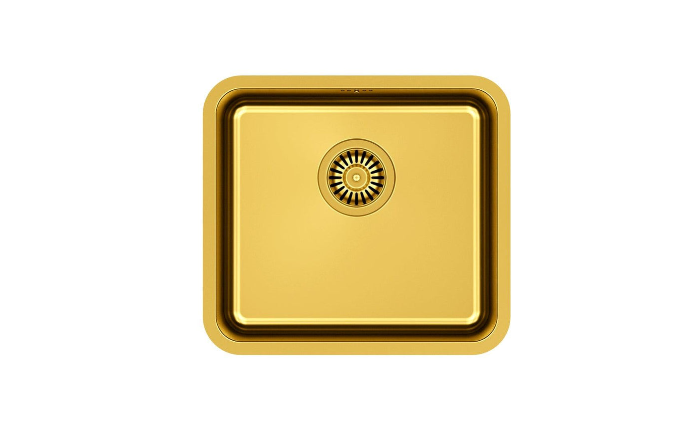 Brass Gold PVD kitchen sink, UK | Quadron Nicolas Gold – Olif